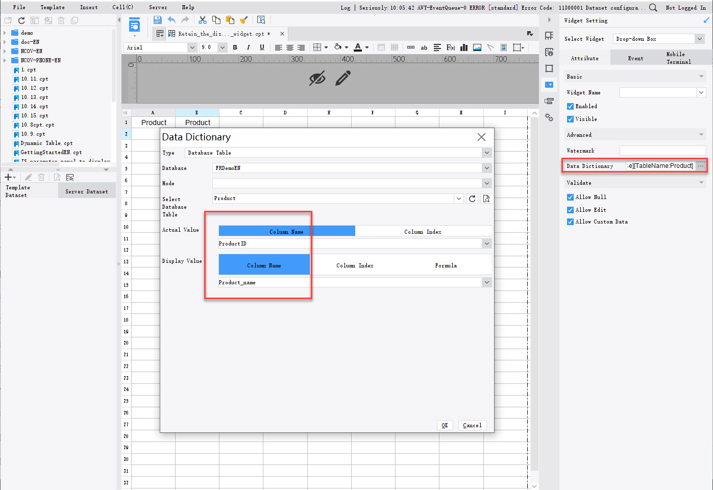 Retain the display value after filling the cell widget-FineReport Help ...