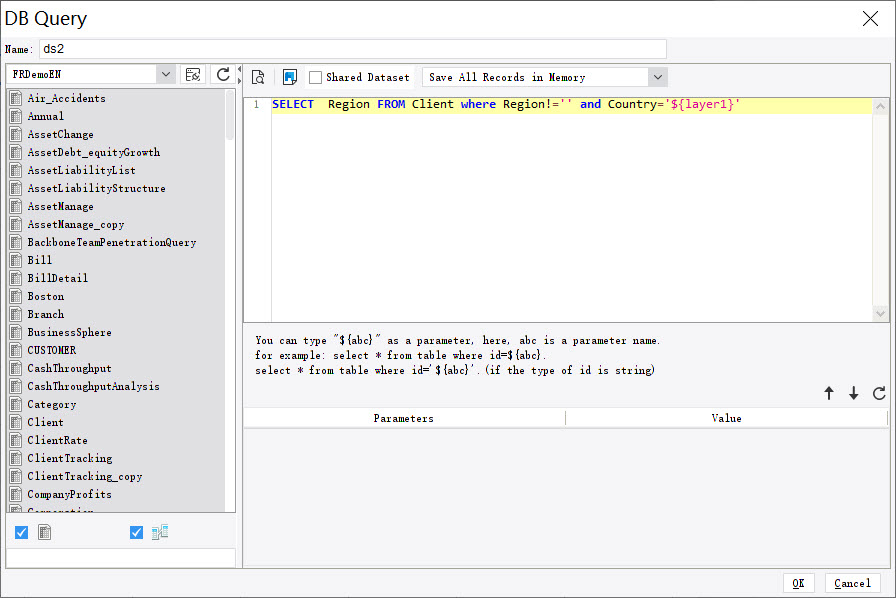 Drop-down tree widgets are selected all by default-FineReport Help Document