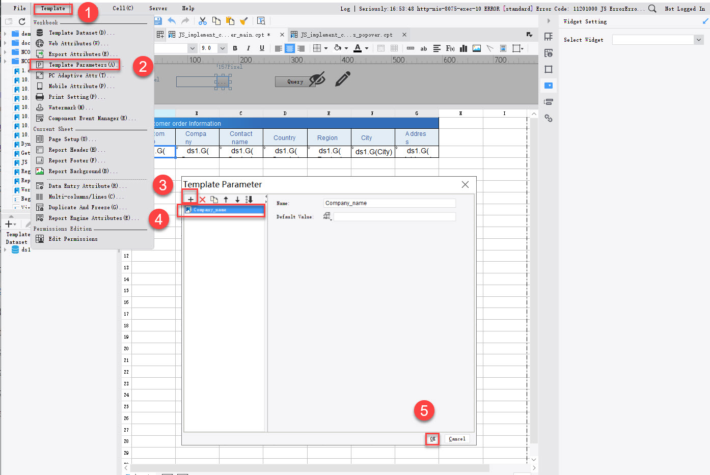 JS implement custom options popover-FineReport Help Document