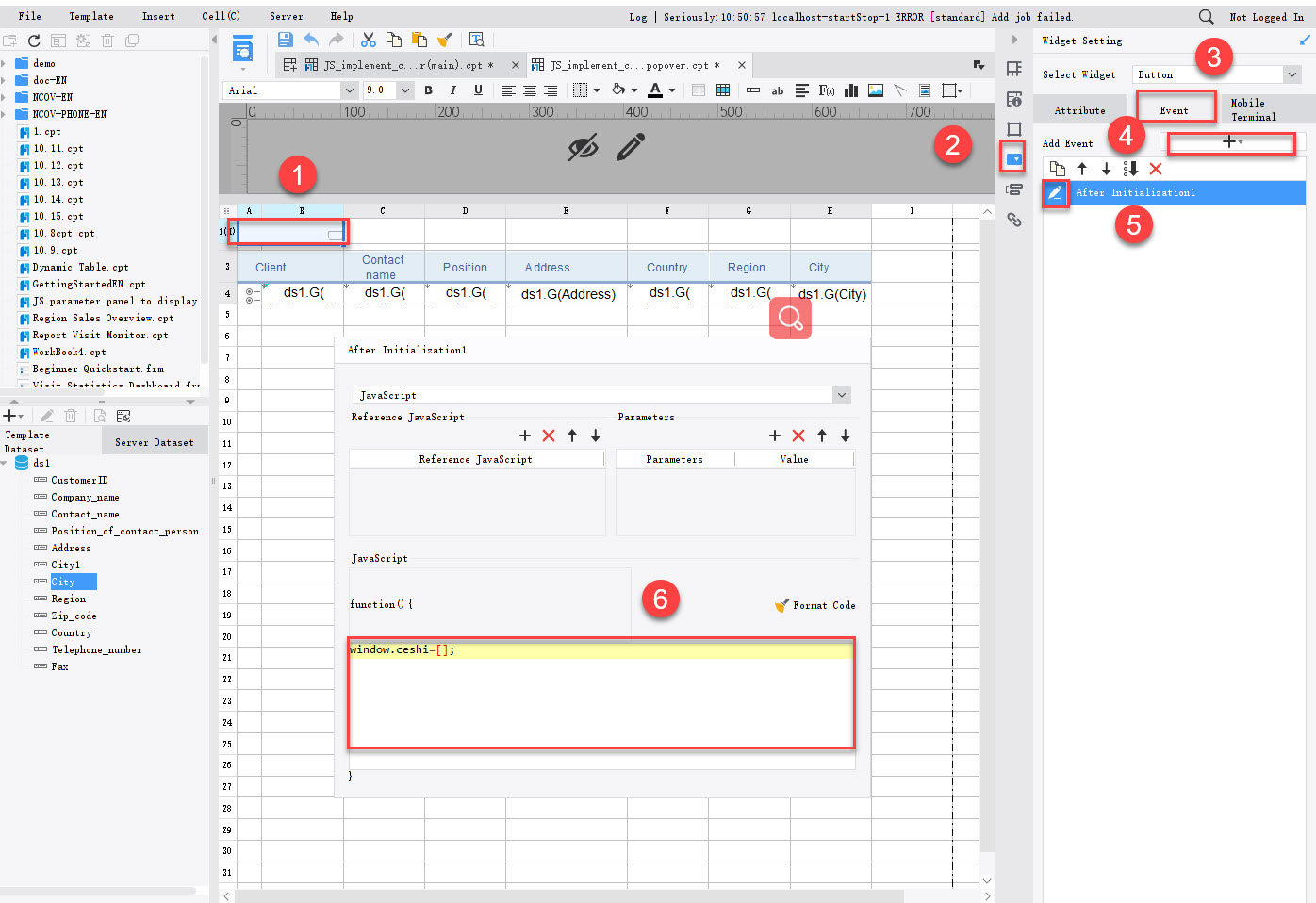 JS implement custom options popover-FineReport Help Document