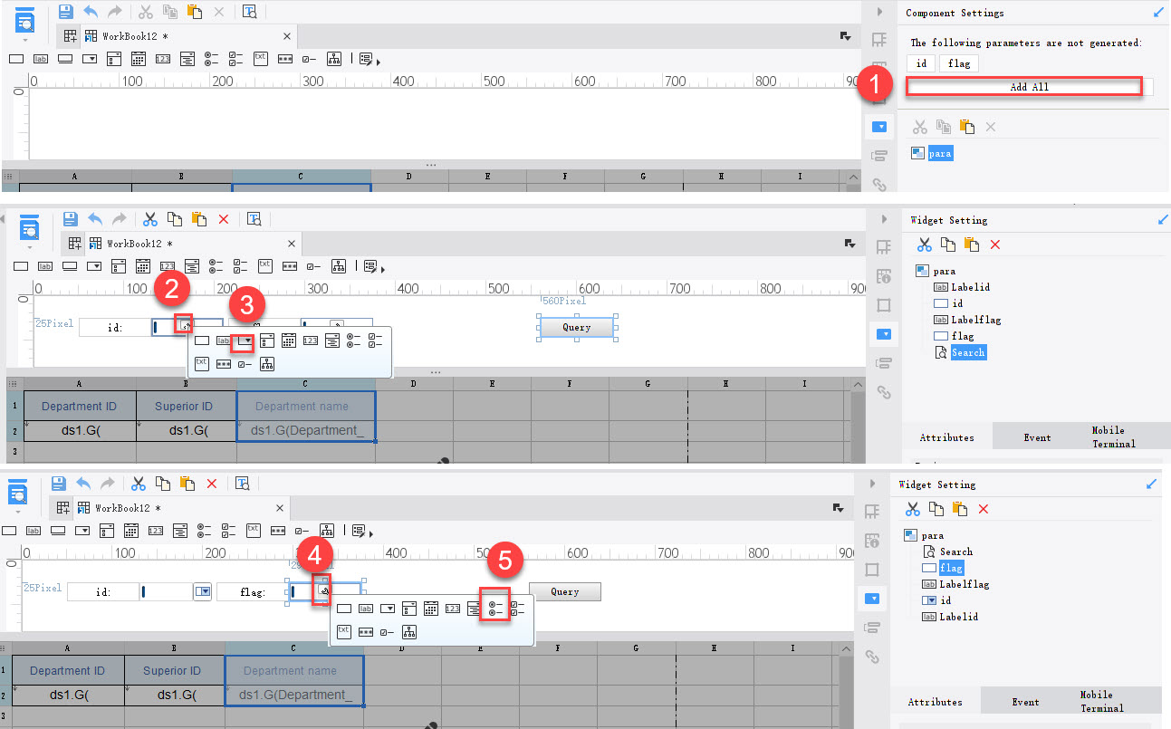 Radio button groups widget whether the implementation displays all ...