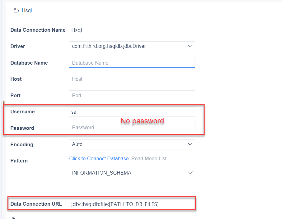 [Platform]HSQL data connection-FineReport Help Document