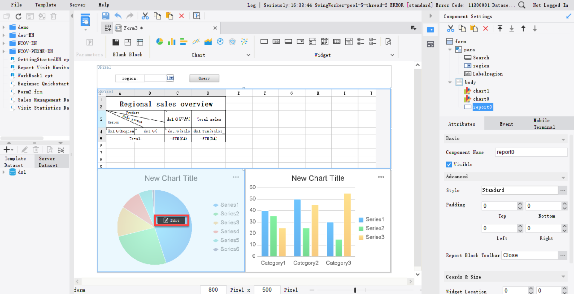 Dashboard Getting Started Example-FineReport Help Document