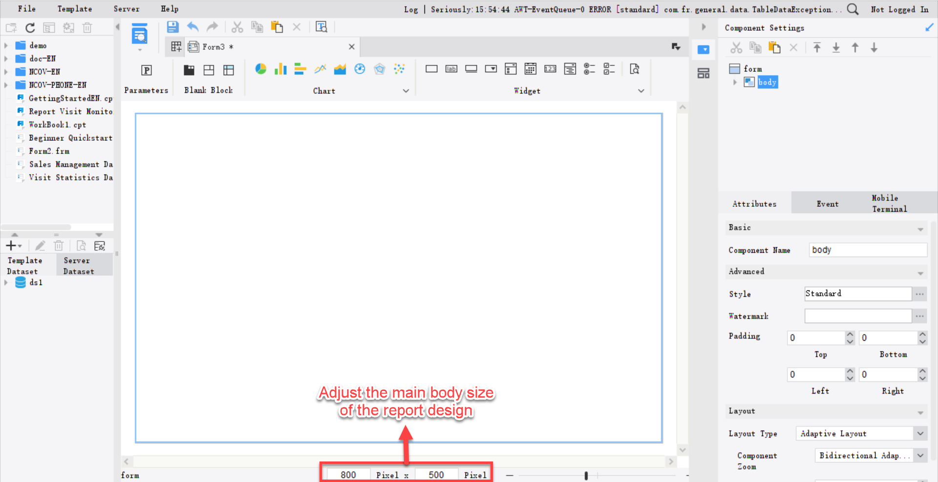 Dashboard Getting Started Example-FineReport Help Document