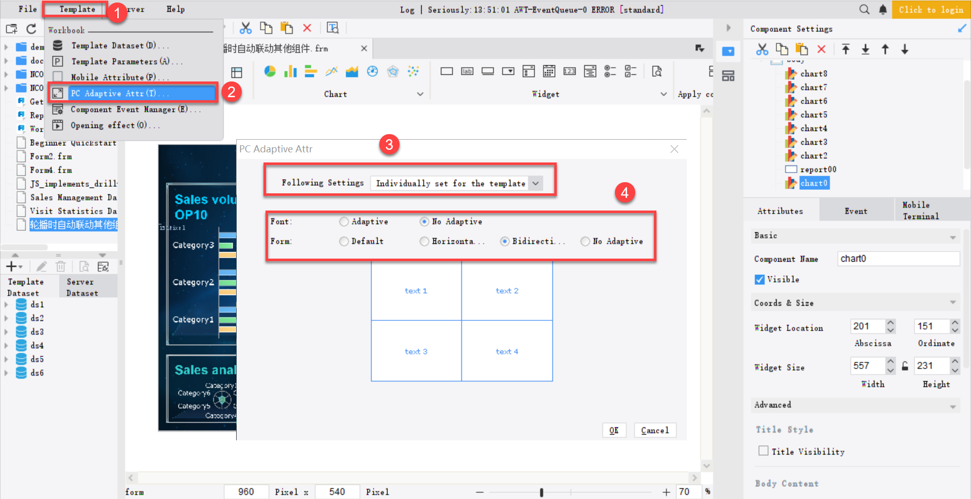 Example 2 Large screen example of automatic linkage playback of carousel-FineReport Help Document