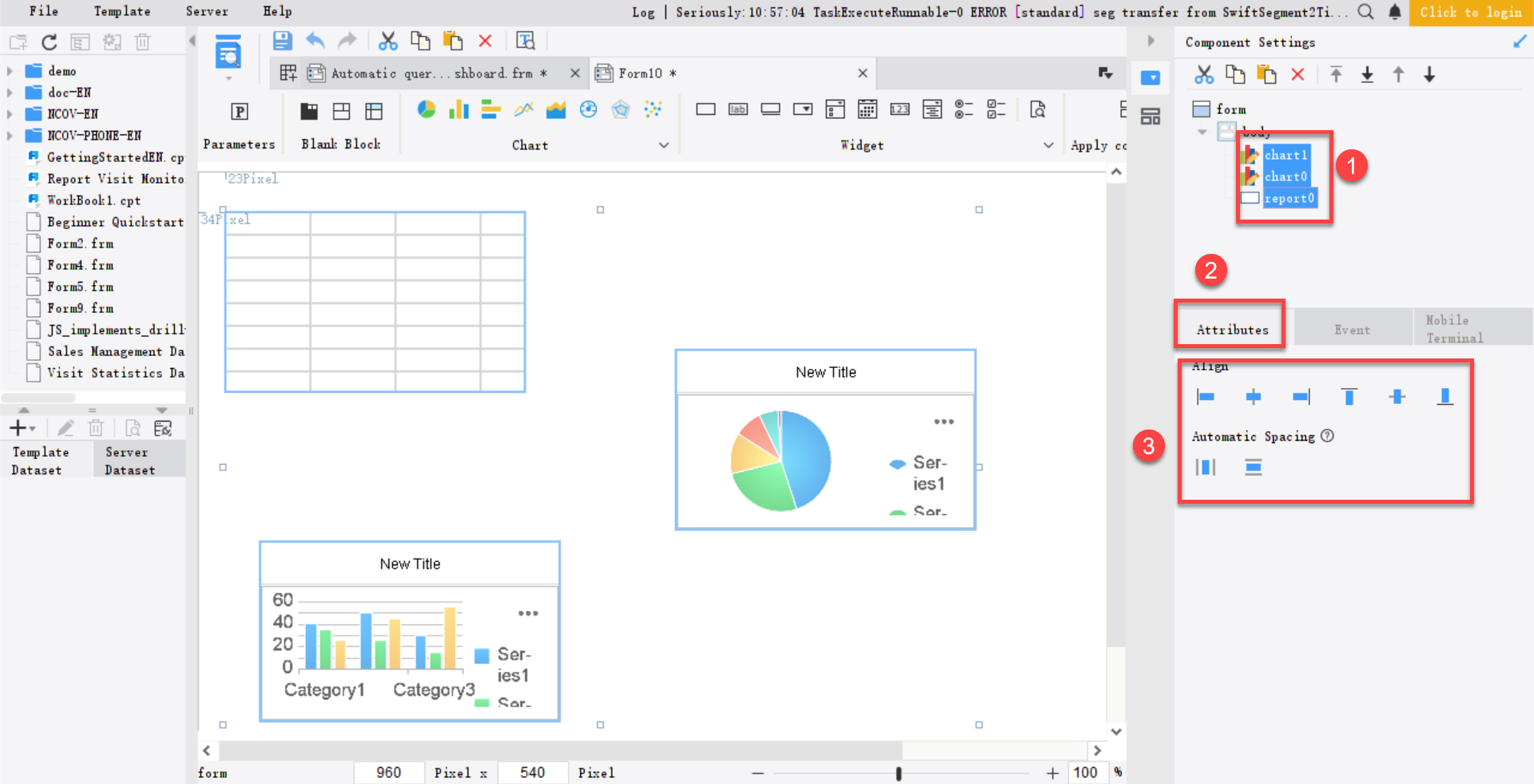 Component Typesetting Alignment-FineReport Help Document