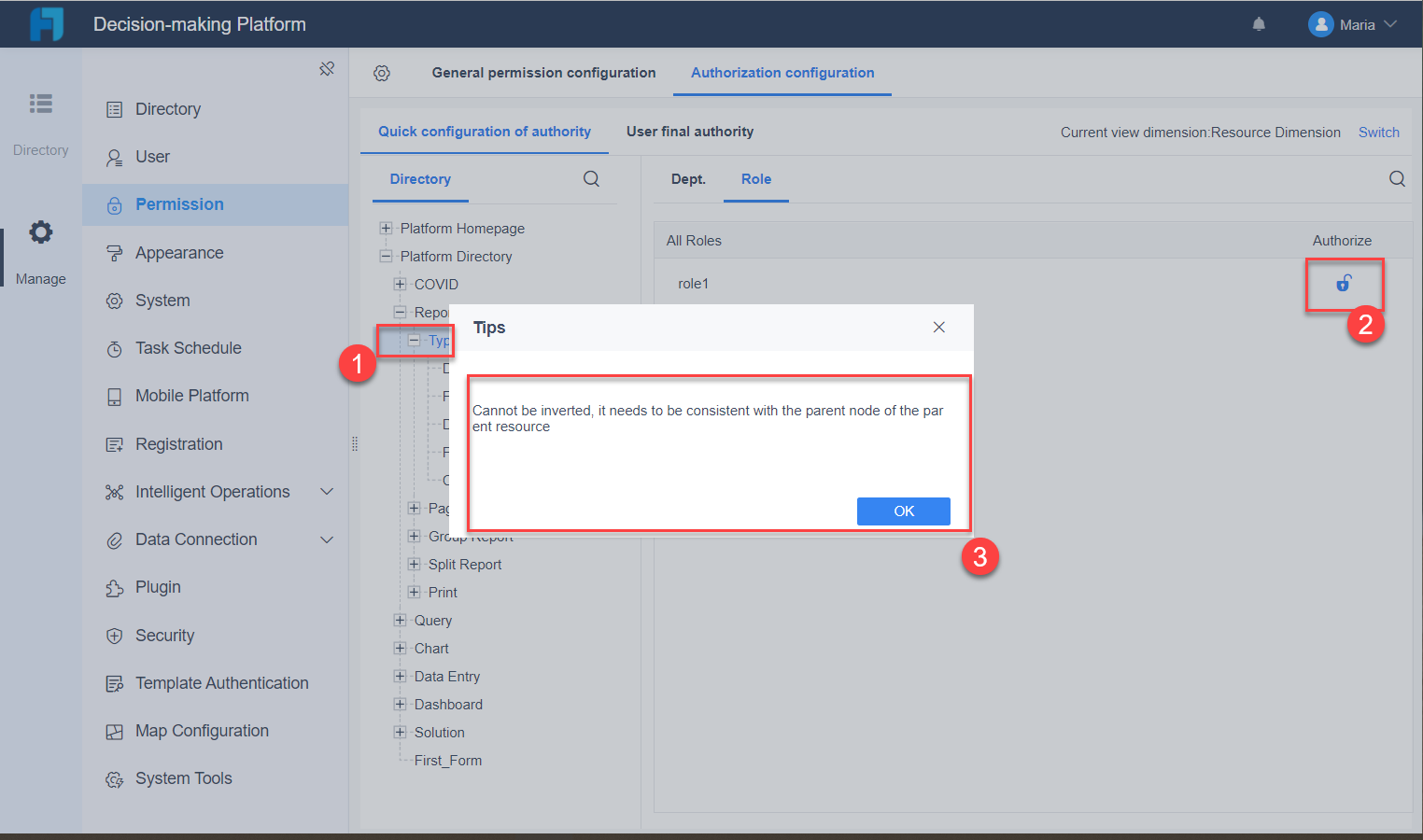 Prohibit Incomplete Authorization-FineReport Help Document