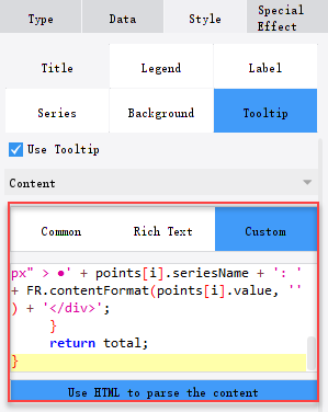 Custom Map Label and Tooltip Location-FineReport Help Document