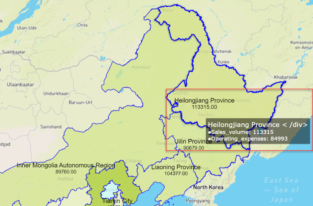 Custom Map Label and Tooltip Location-FineReport Help Document