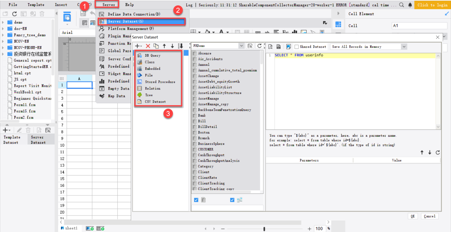 Dataset-FineReport Help Document