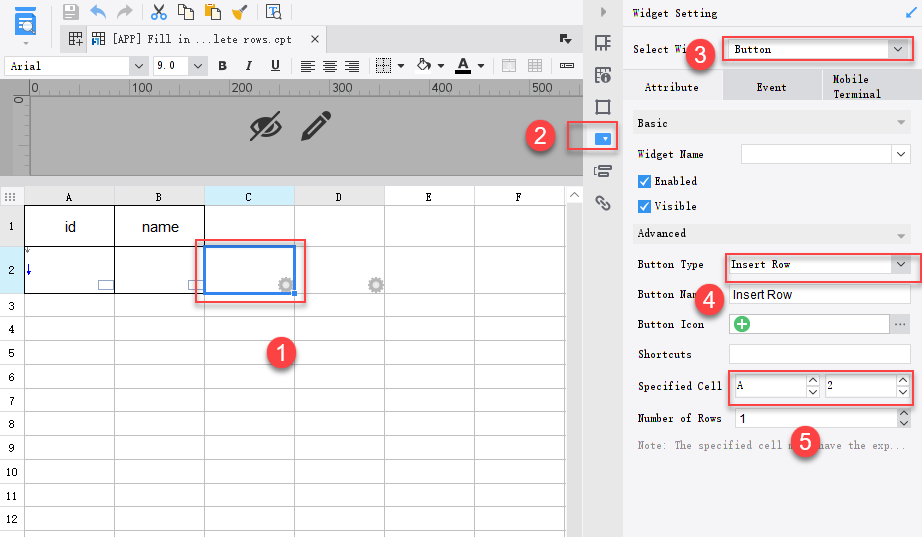 [APP] Data Entry Insert and Delete Rows-FineReport Help Document