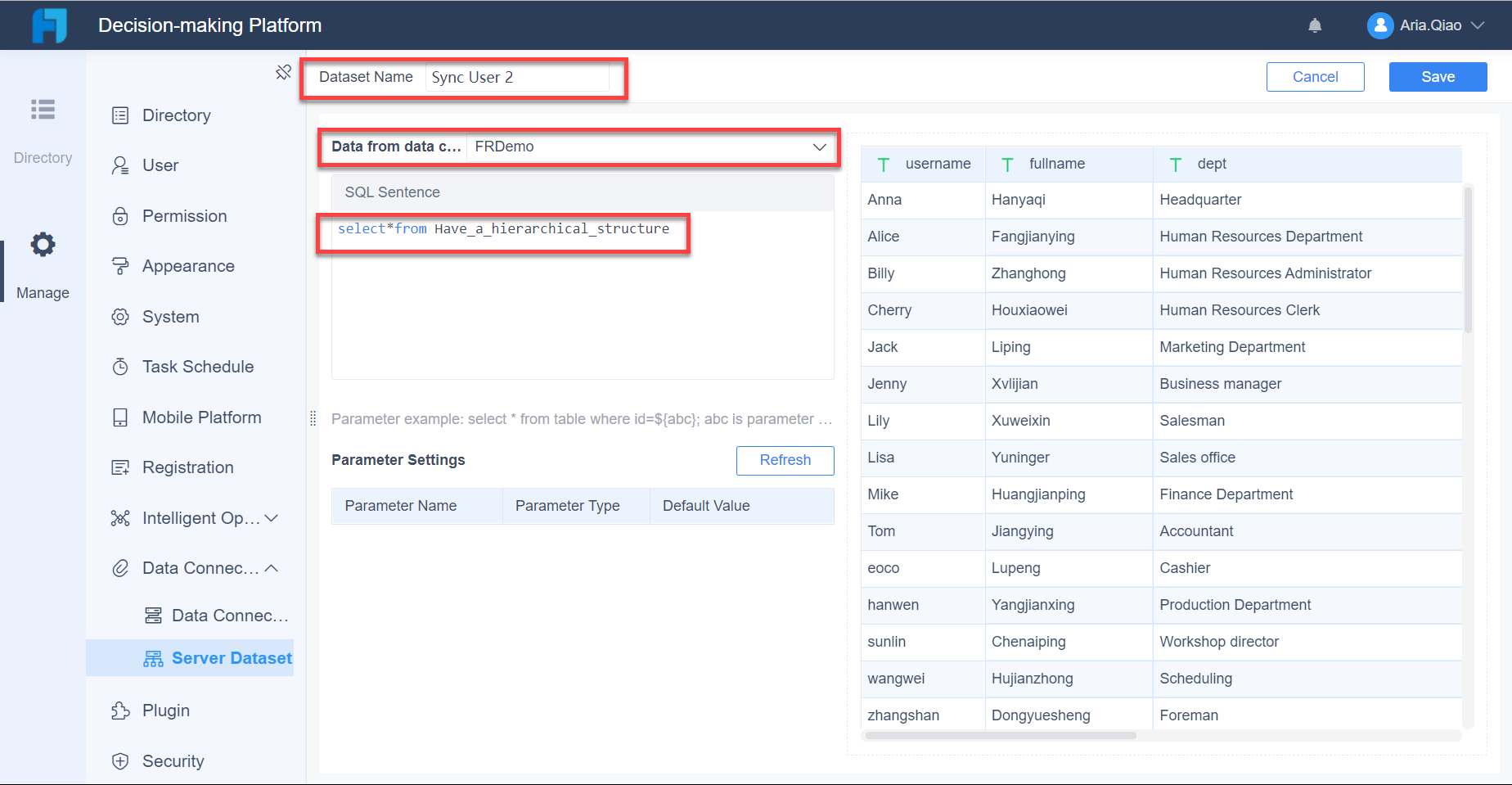 Synchronize Users-FineReport Help Document