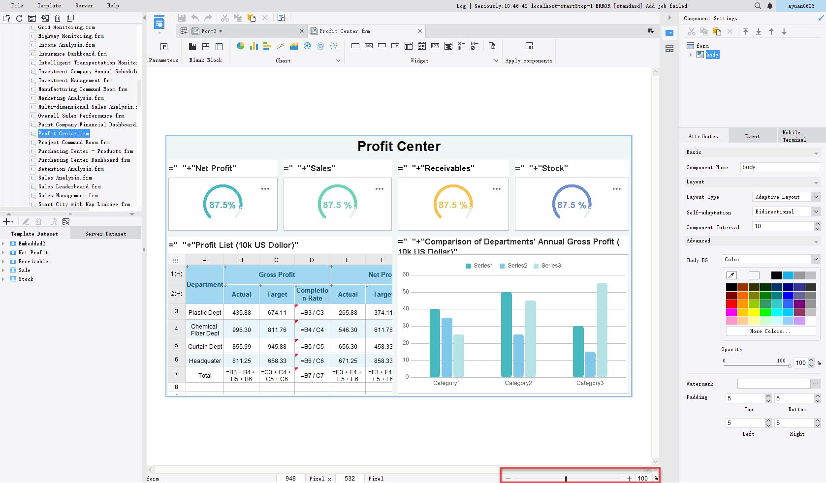 Dashboard Introduction-FineReport Help Document