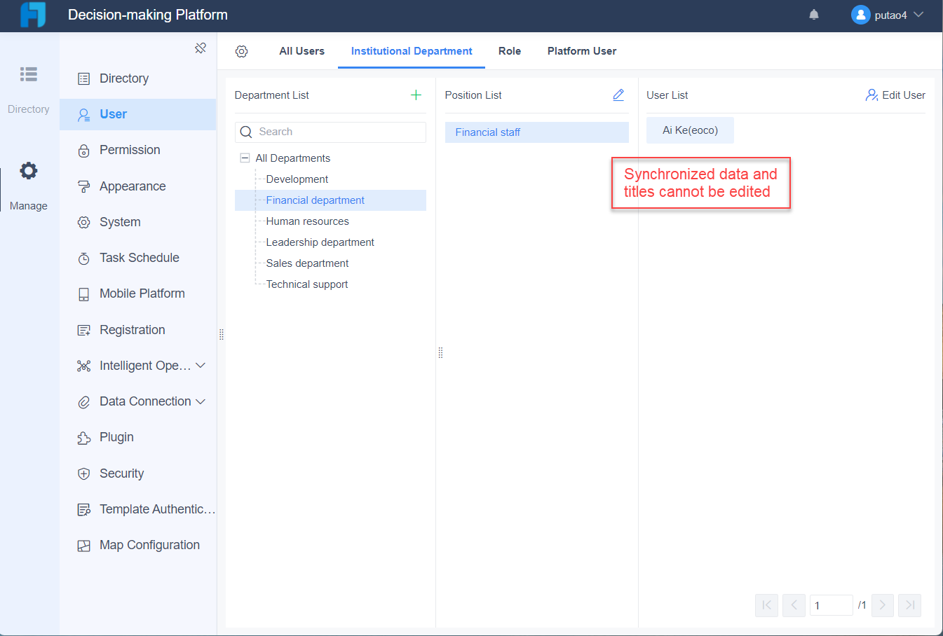 User Management-FineReport Help Document