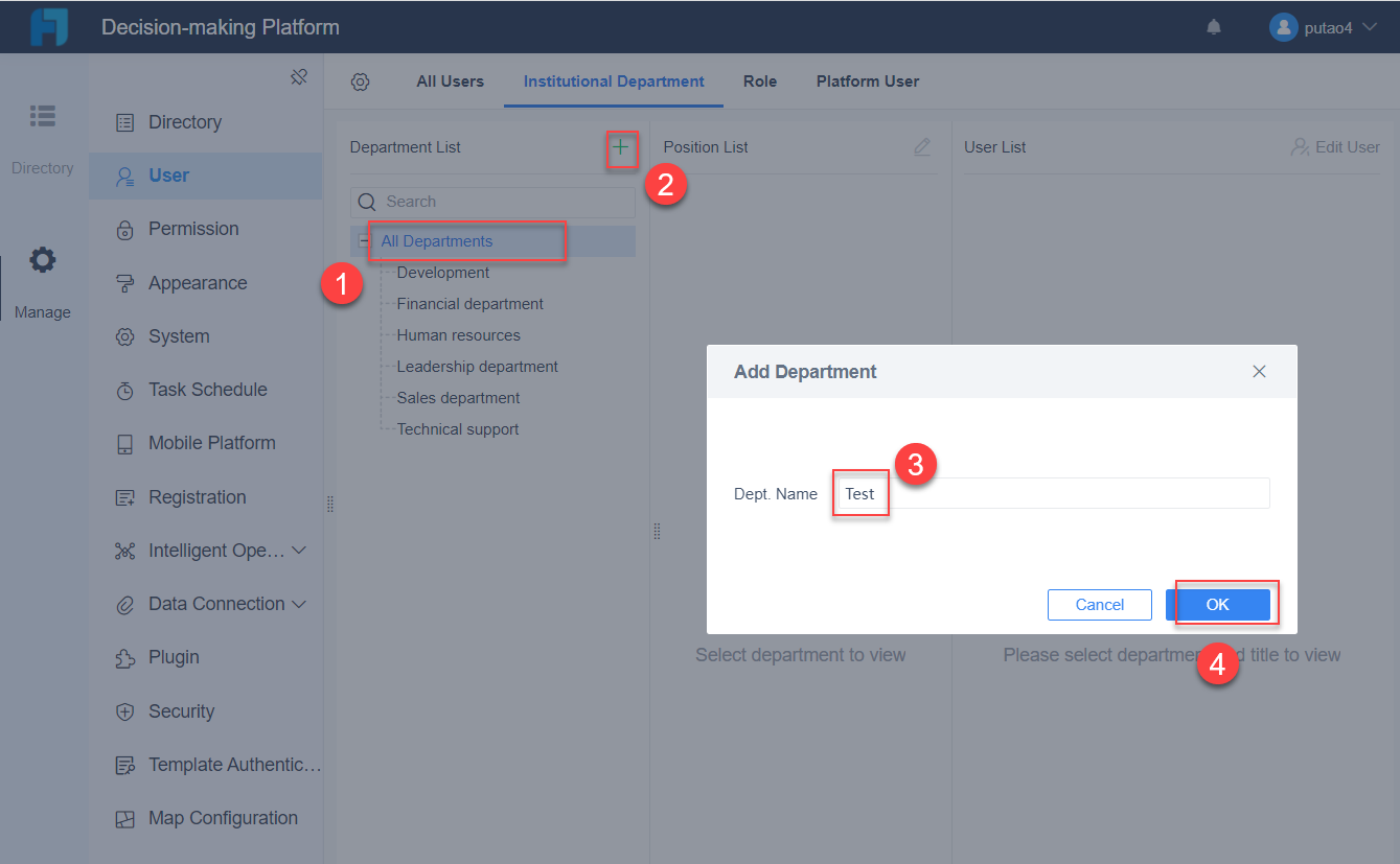 User Management-FineReport Help Document