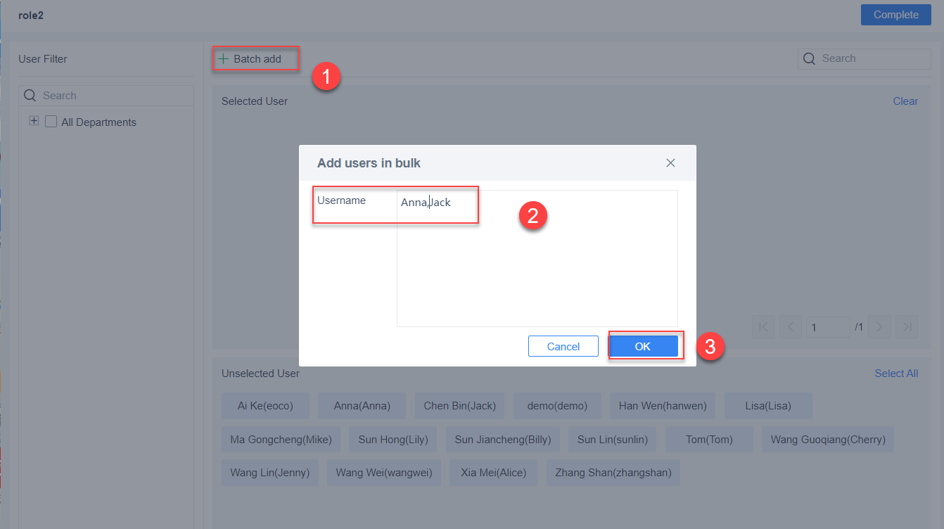 User Management-FineReport Help Document