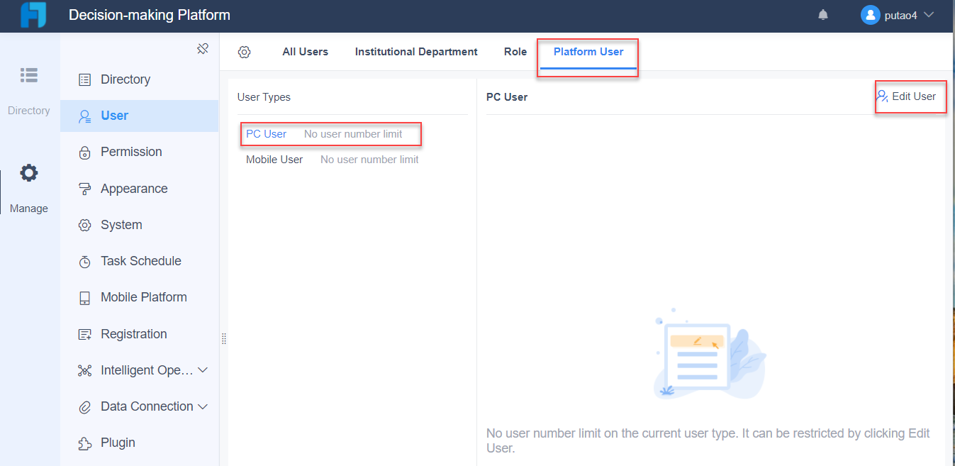 User Management-FineReport Help Document