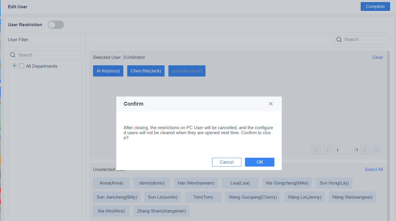 User Management-FineReport Help Document