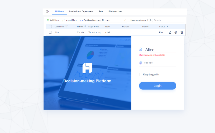 User Management-FineReport Help Document