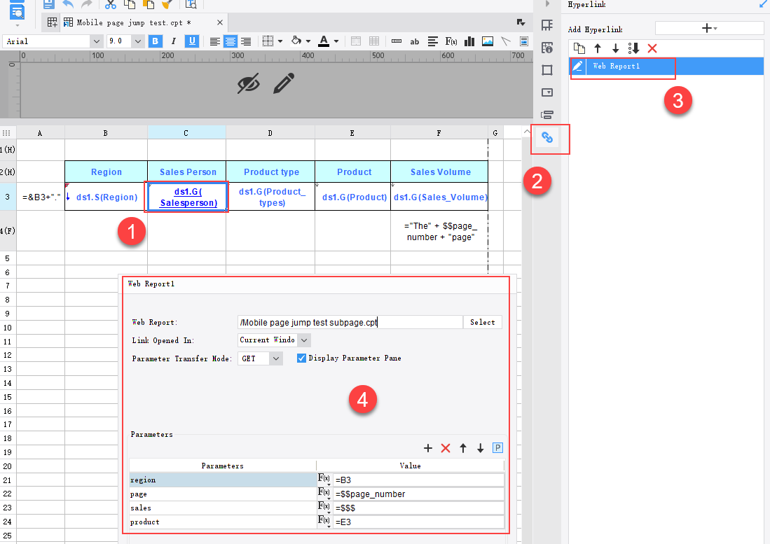 [General] JS Clicks Pagination Report to Drill Down and Return to Original Page-FineReport Help ...