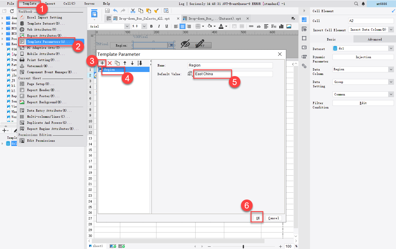 When Value of Drop-down Box is None, Show All Data-FineReport Help Document