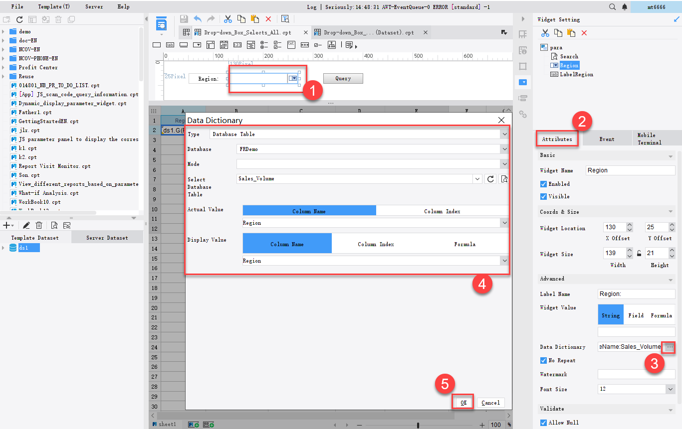 When Value of Drop-down Box is None, Show All Data-FineReport Help Document