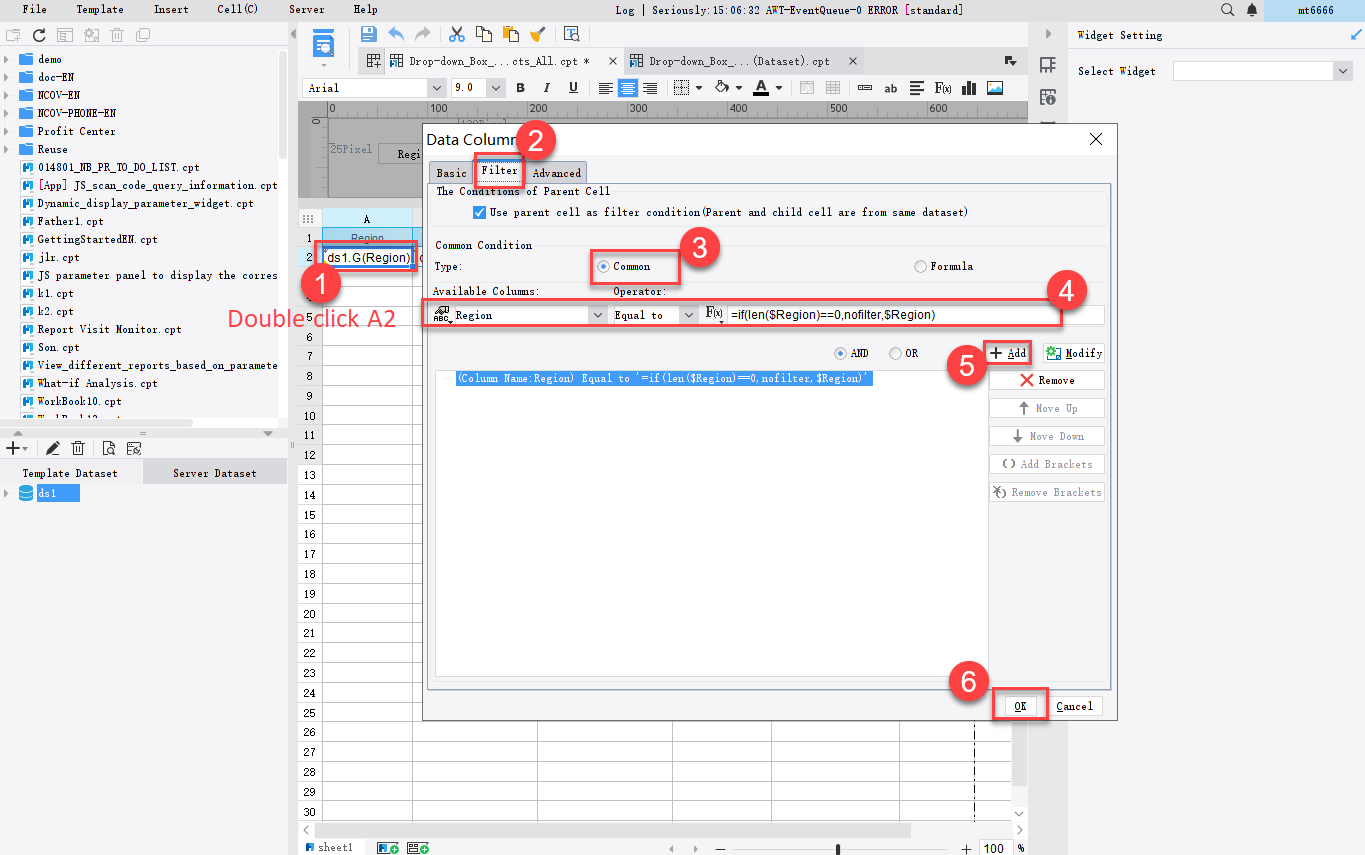When Value of Drop-down Box is None, Show All Data-FineReport Help Document