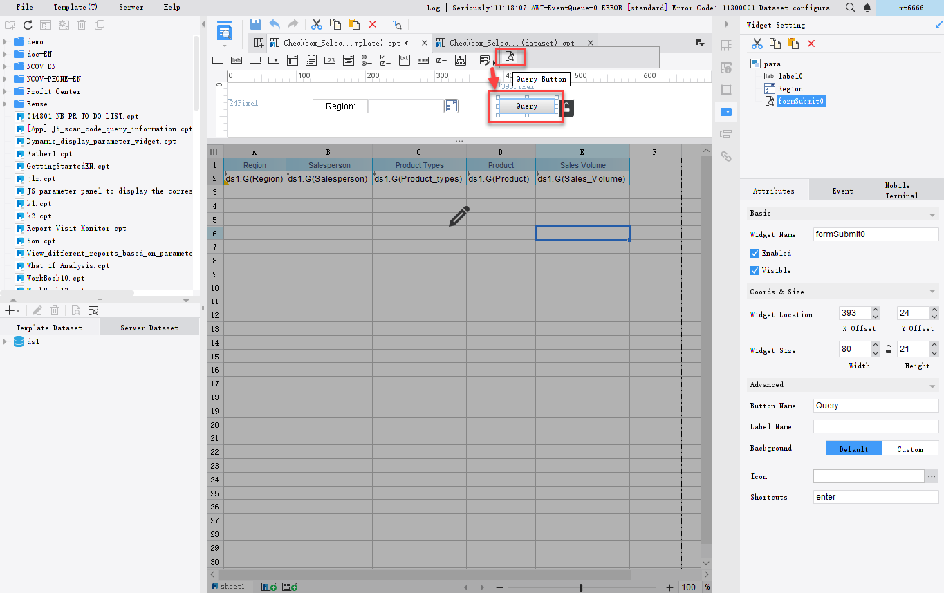 When Value Of Drop Down Checkbox Is None Show All Data Finereport Help 6161