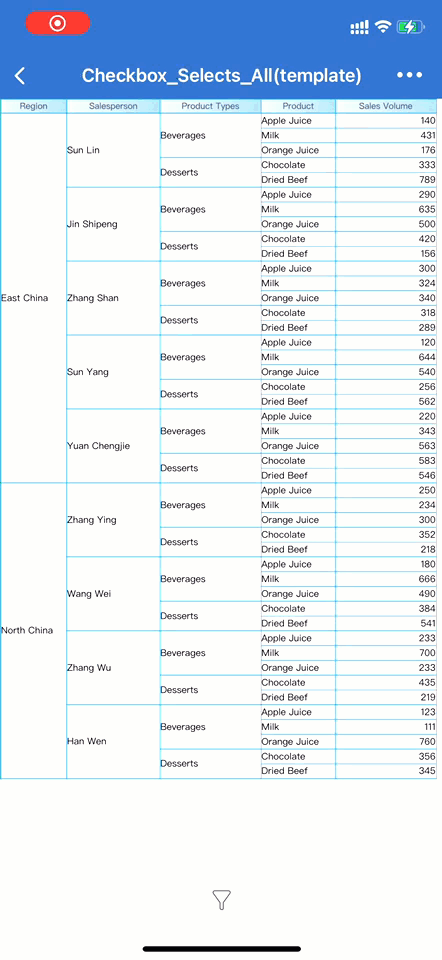 When Value of Drop-down Checkbox is None, Show All Data-FineReport Help Document