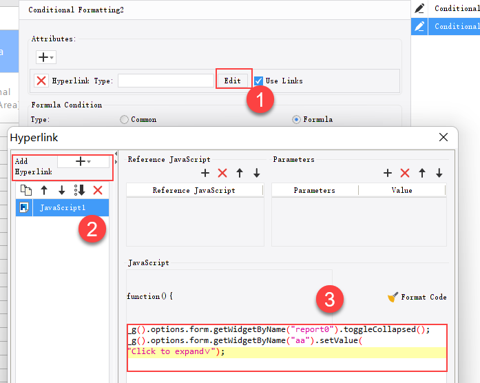 [General] JS Realizes Folding and Unfolding Components-FineReport Help Document