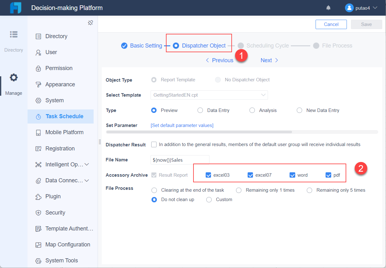 Task Schedule Email Notification-FineReport Help Document
