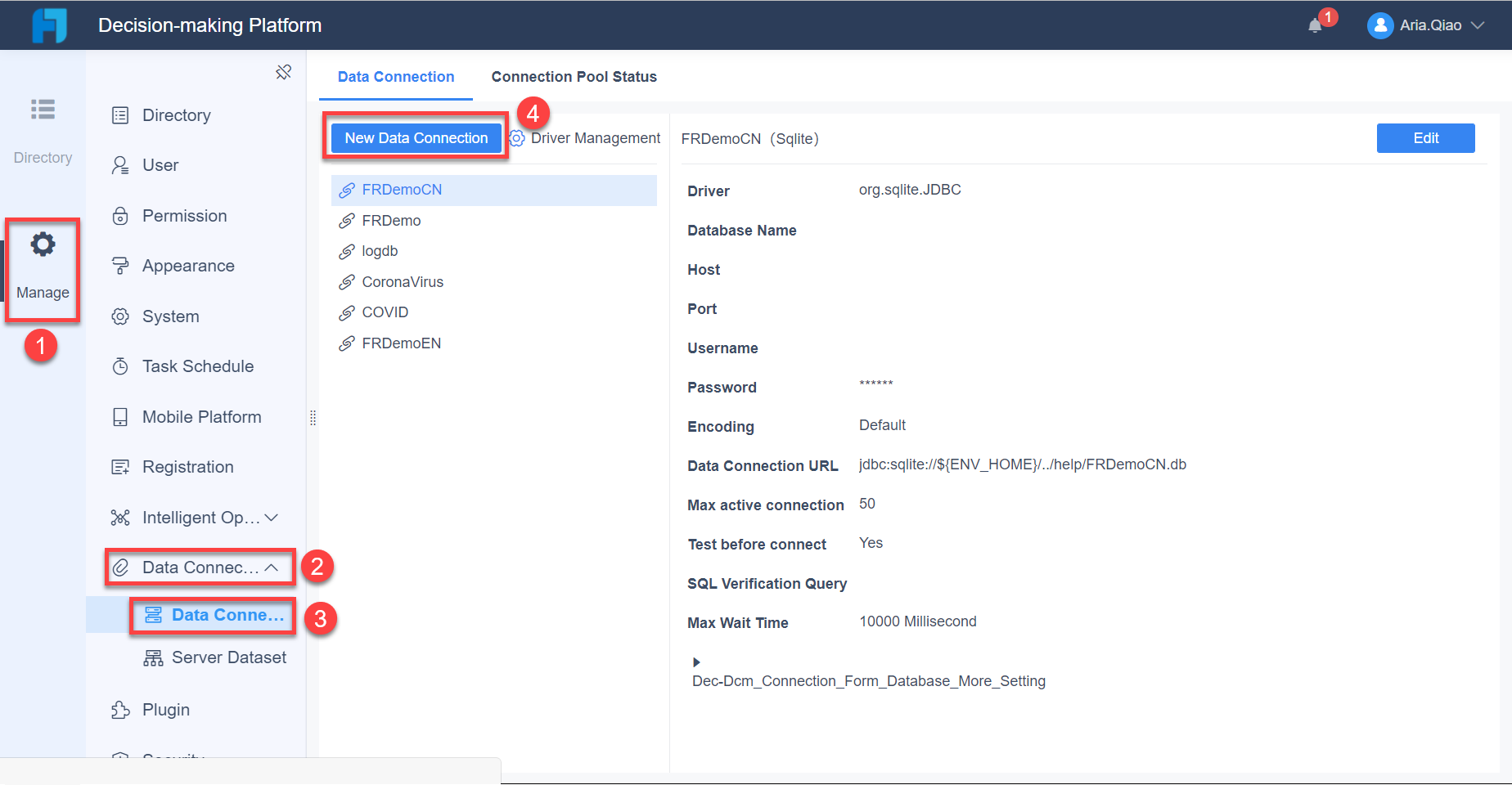 Connect to MS SQL Server-FineReport Help Document