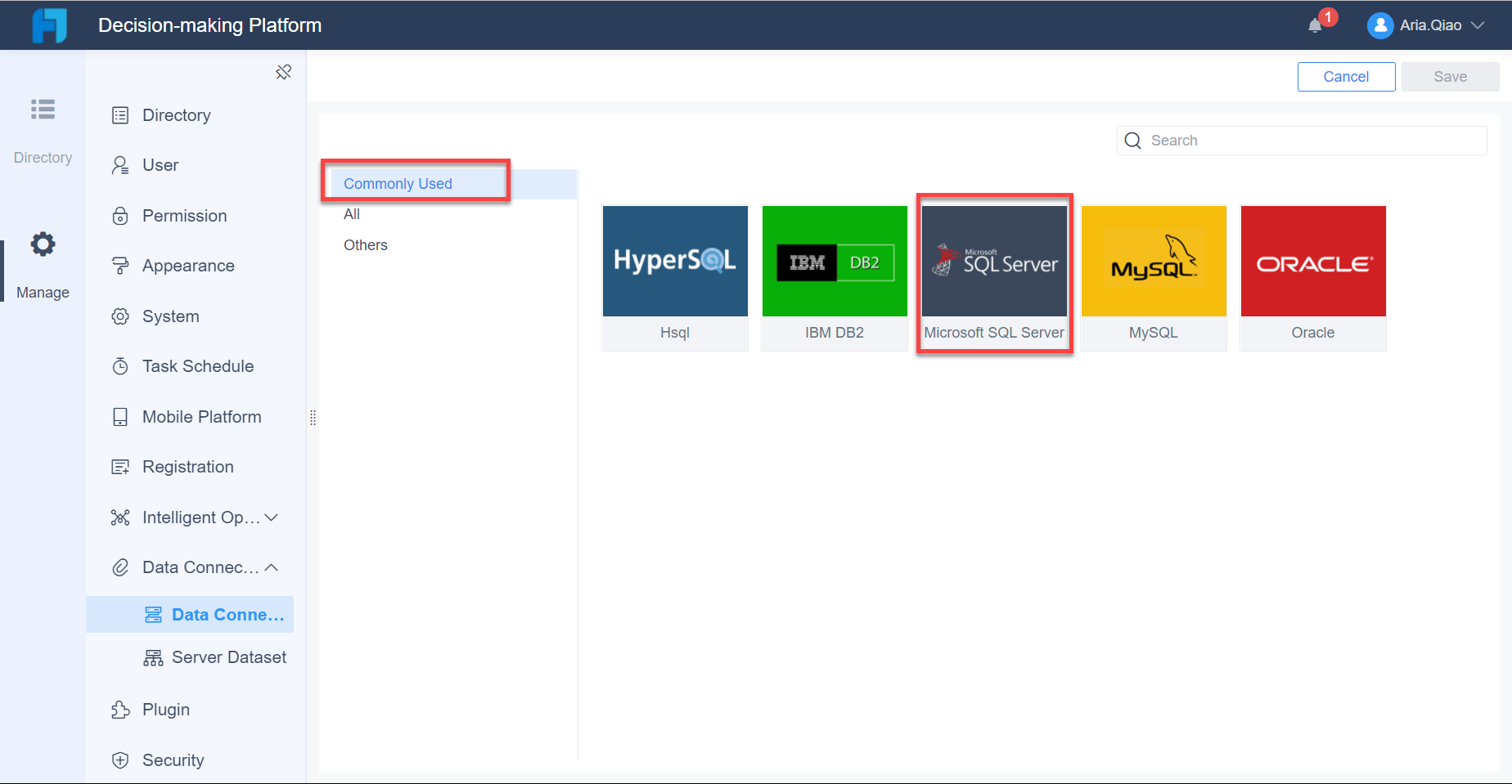 Connect to MS SQL Server-FineReport Help Document