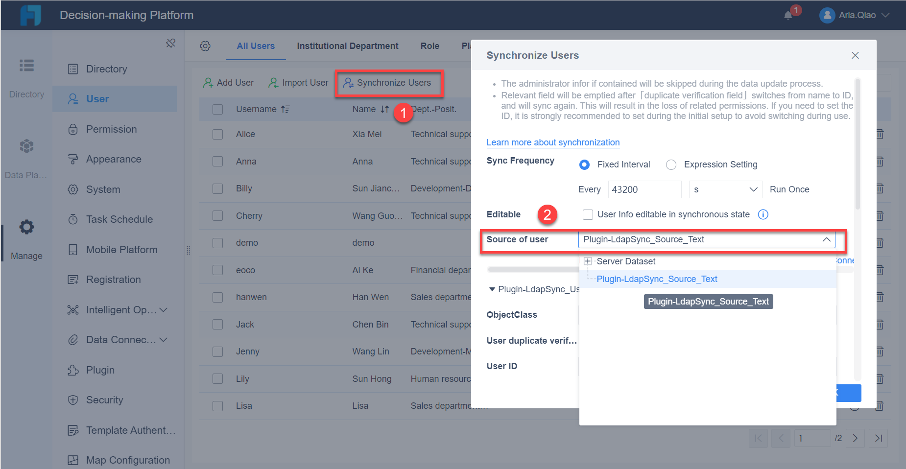 LDAP Domain User Synchronization-FineReport Help Document