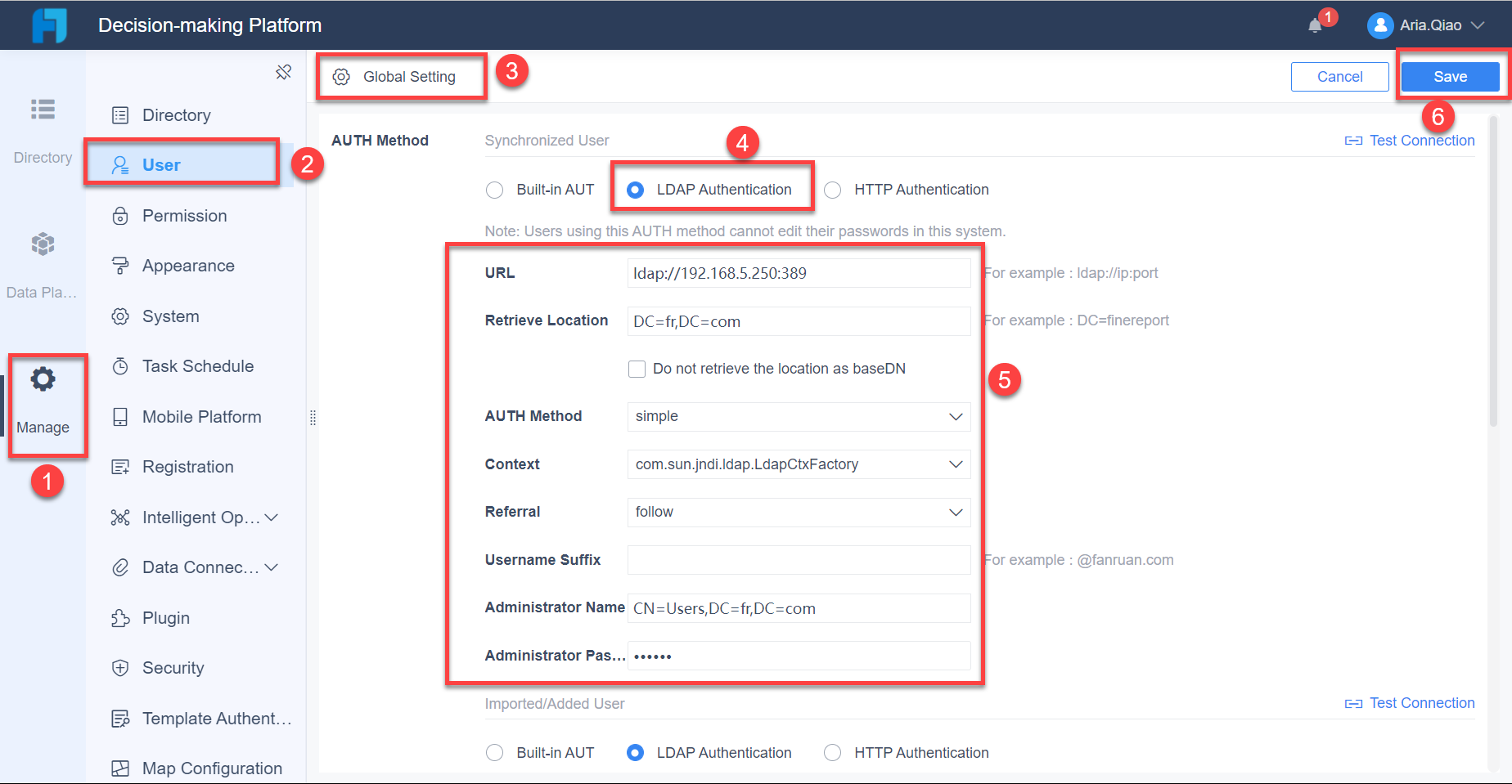 LDAP Domain User Synchronization-FineReport Help Document