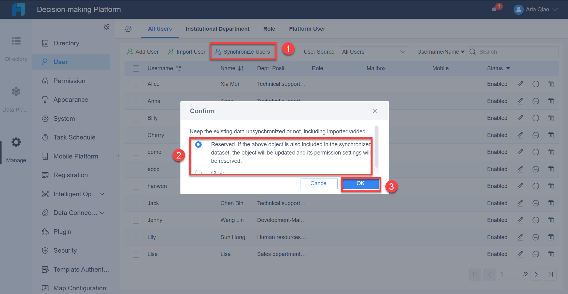 LDAP Domain User Synchronization-FineReport Help Document