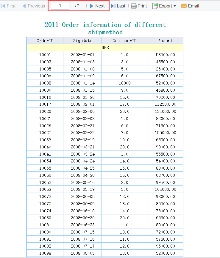Pagination Report-FineReport Help Document
