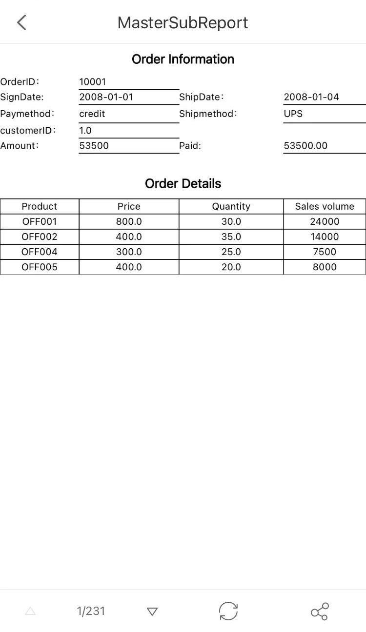 Master-sub report-FineReport Help Document