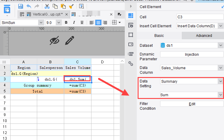 Group Summary-FineReport Help Document