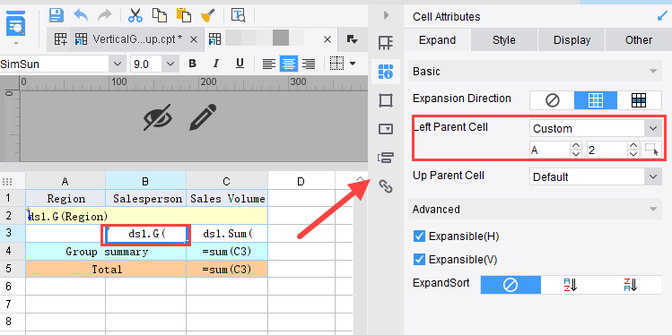 Group Summary-FineReport Help Document