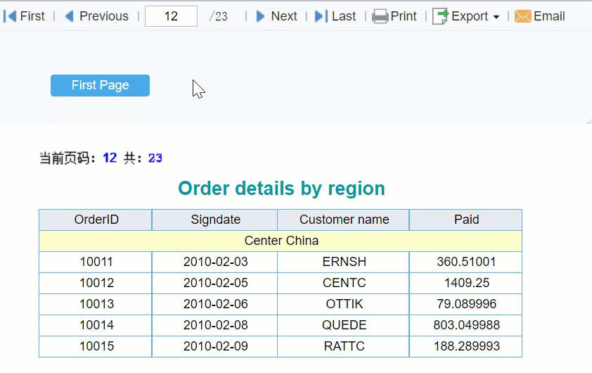 Report Pagination API-FineReport Help Document