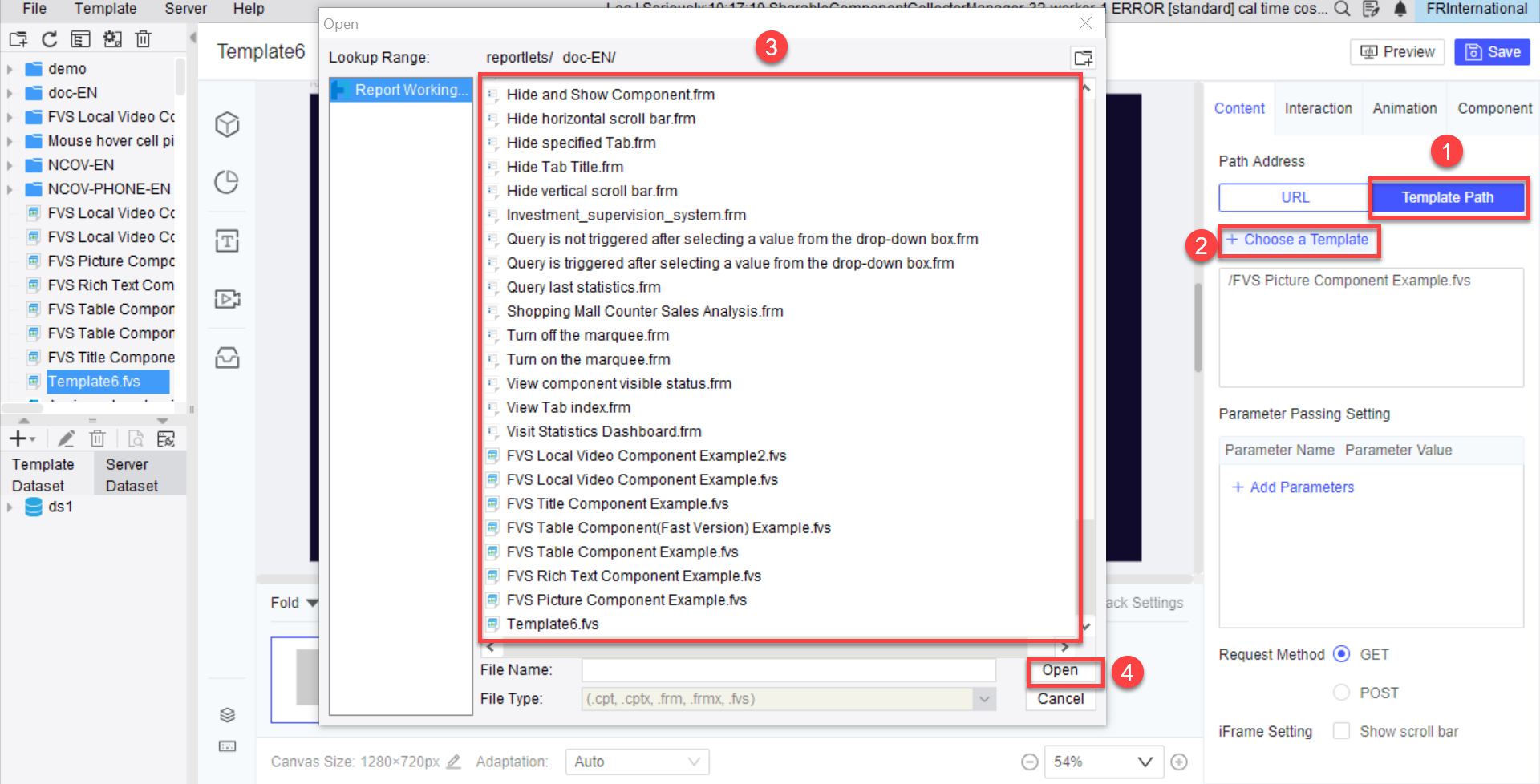 FVS iFrame Component-FineReport Help Document