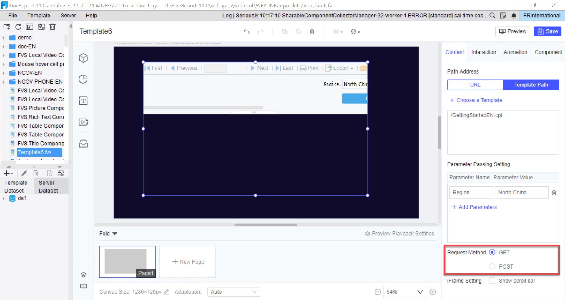 FVS iFrame Component-FineReport Help Document