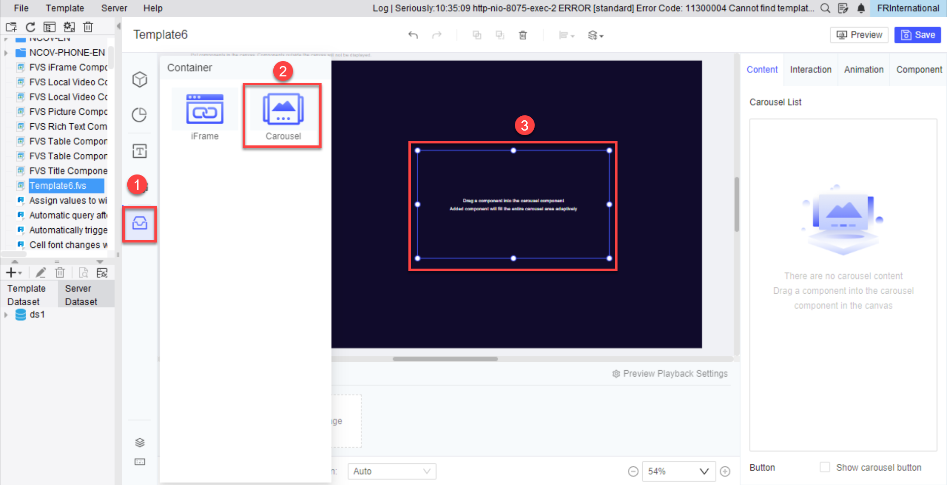 FVS Carousel Component-FineReport Help Document
