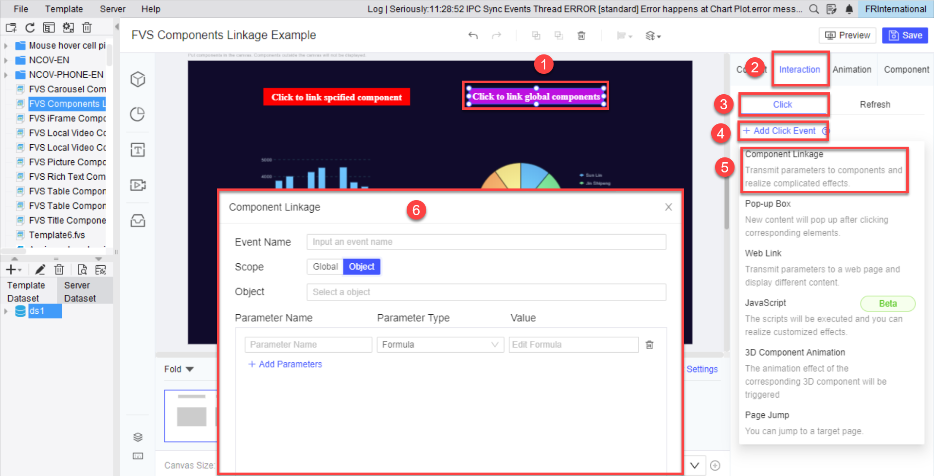 FVS Click to Link Components-FineReport Help Document