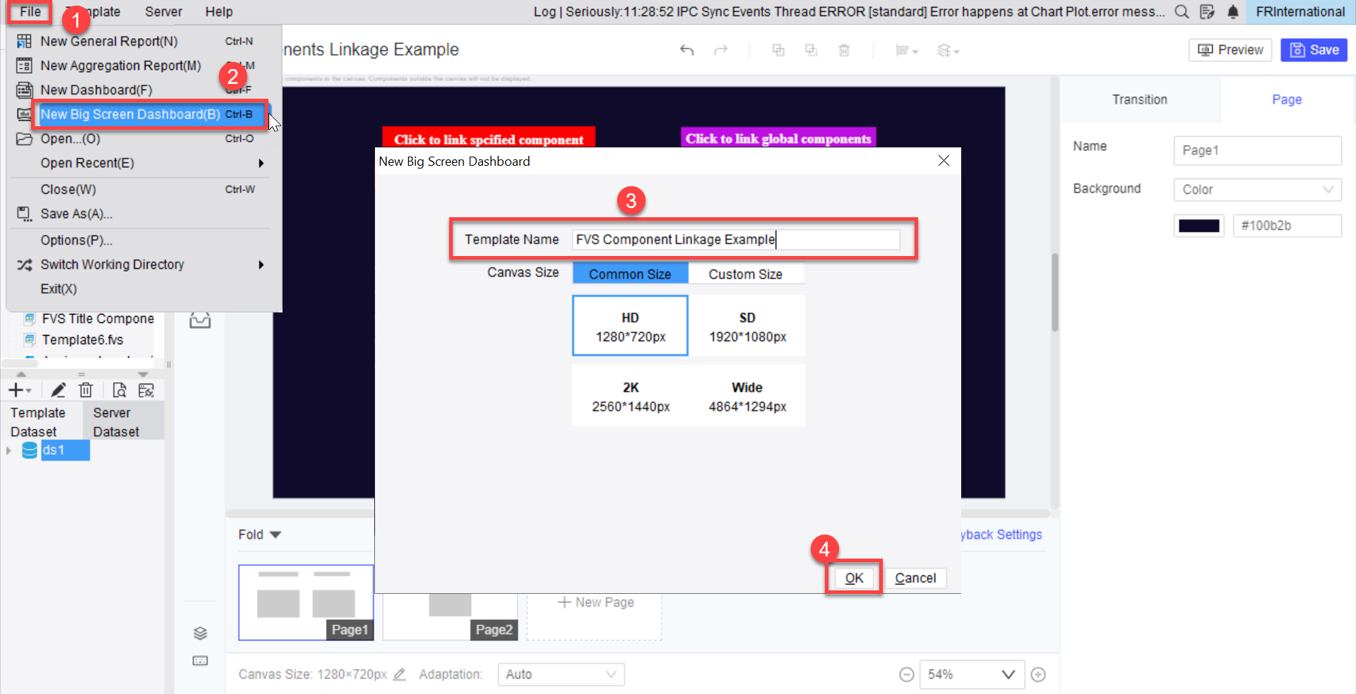 FVS Click to Link Components-FineReport Help Document