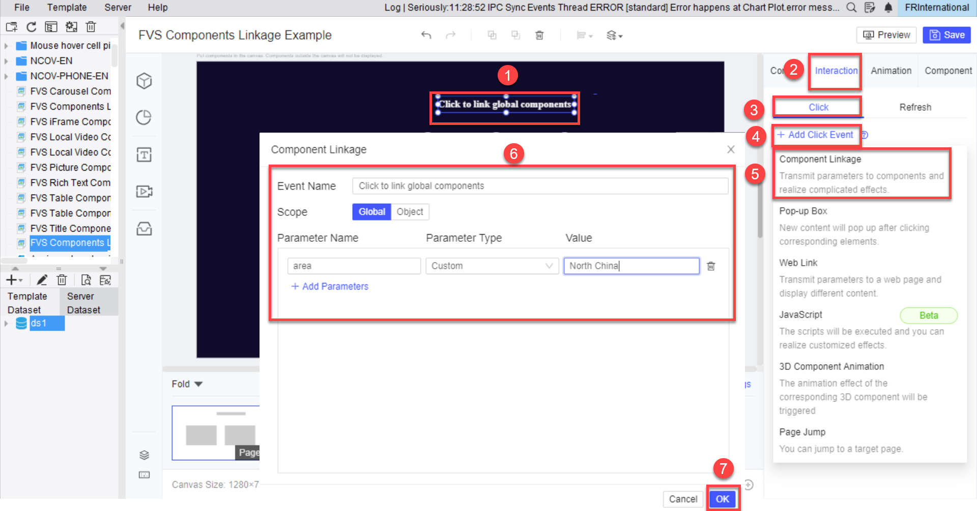 FVS Click to Link Components-FineReport Help Document
