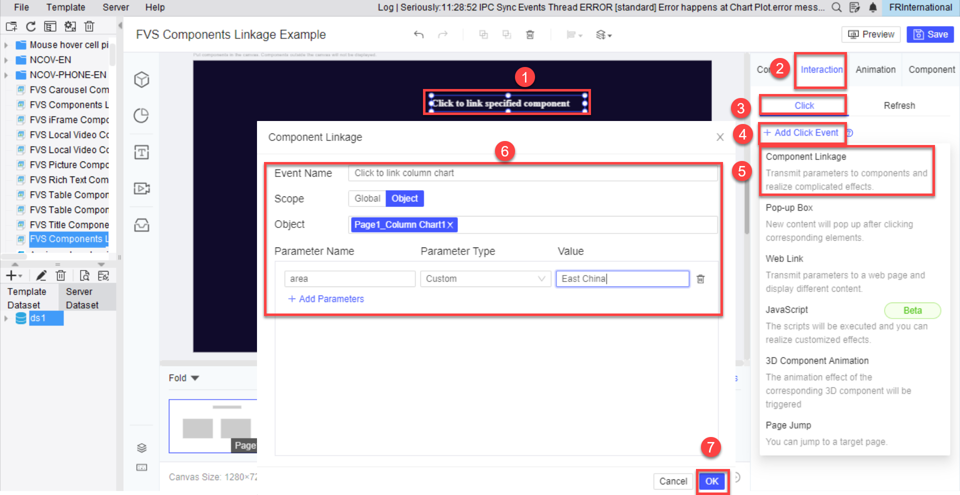 FVS Click to Link Components-FineReport Help Document