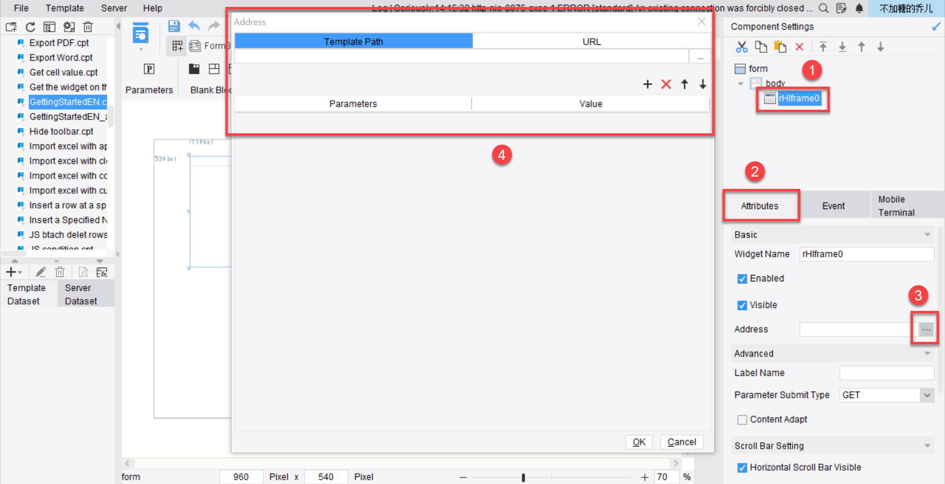 Iframe Widget Plugin in Dashboard-FineReport Help Document
