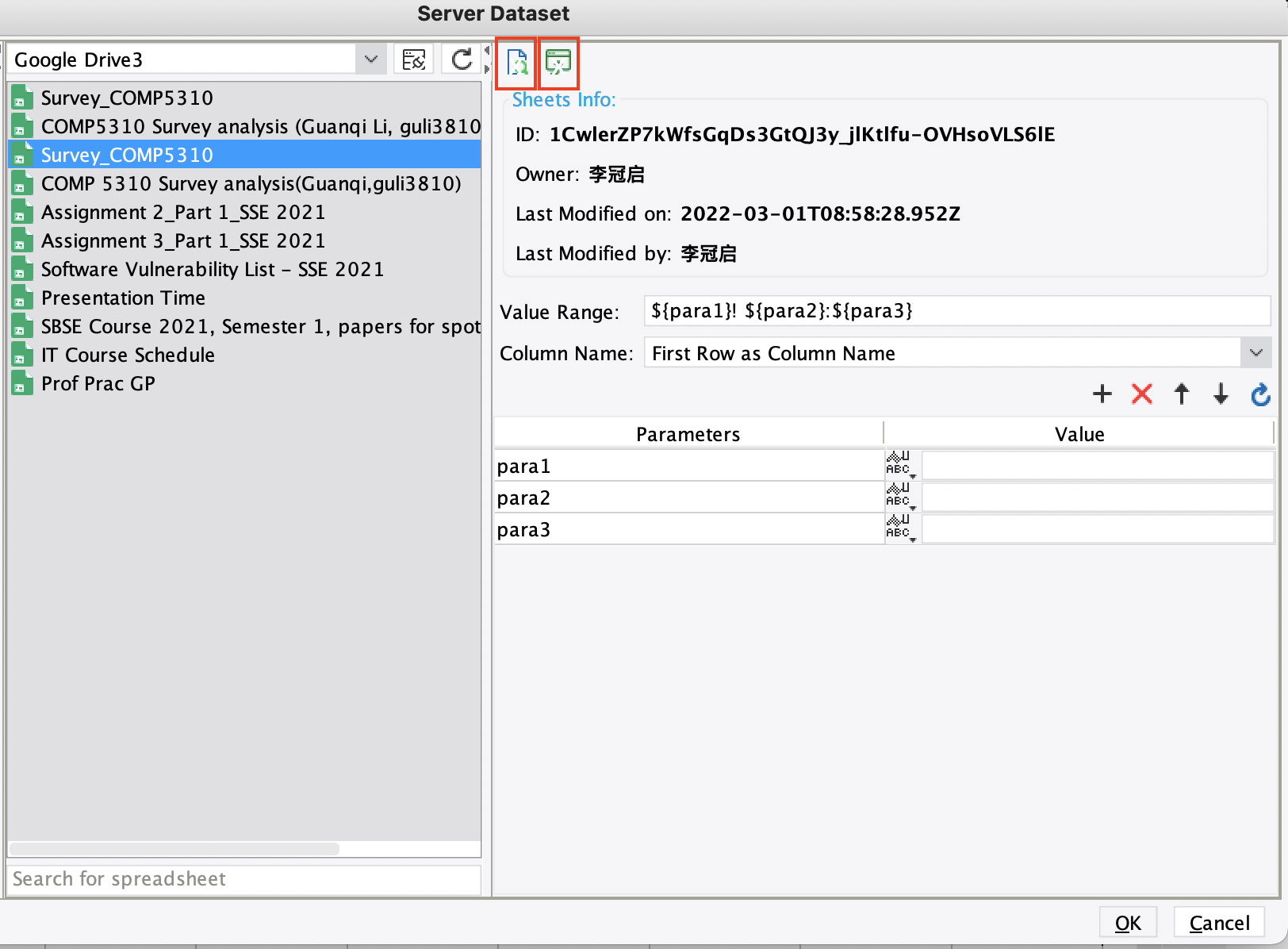 Connect to Google sheets-FineReport Help Document